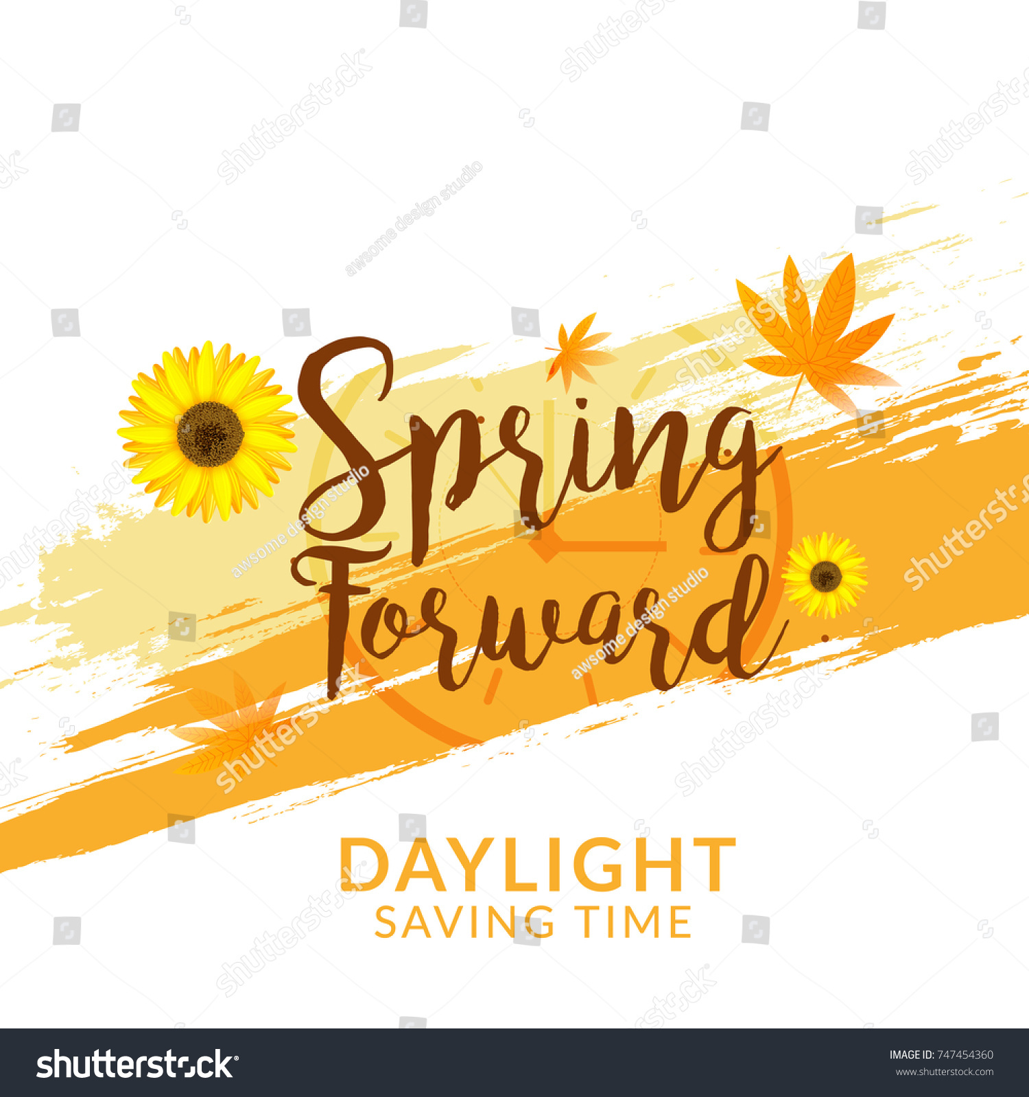 Daylight Saving Time Poster Banner Background Stock Vector (Royalty ...