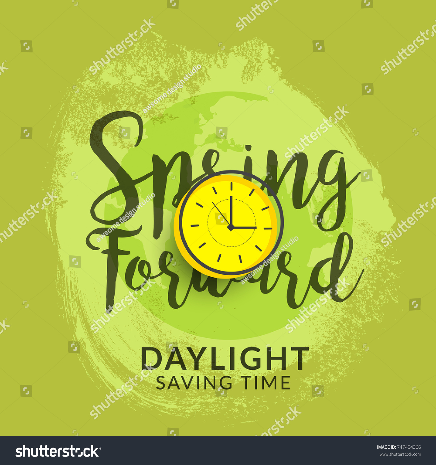Daylight Saving Time Poster Banner Background Stock Vector (Royalty ...