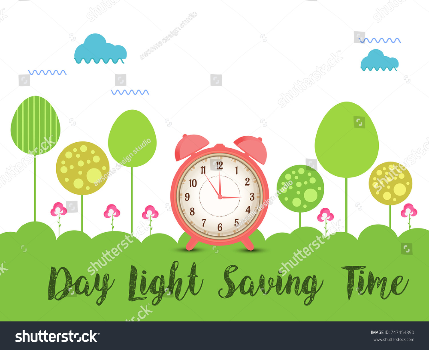 Daylight Saving Time Poster Banner Background: เวกเตอร์สต็อก (ปลอดค่า ...