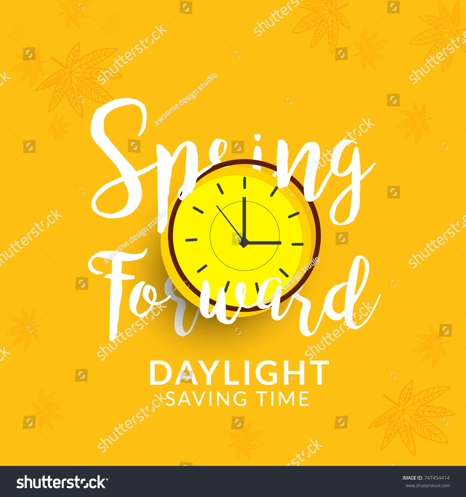 Daylight Saving Time Poster Banner Background Stock Vector (Royalty ...