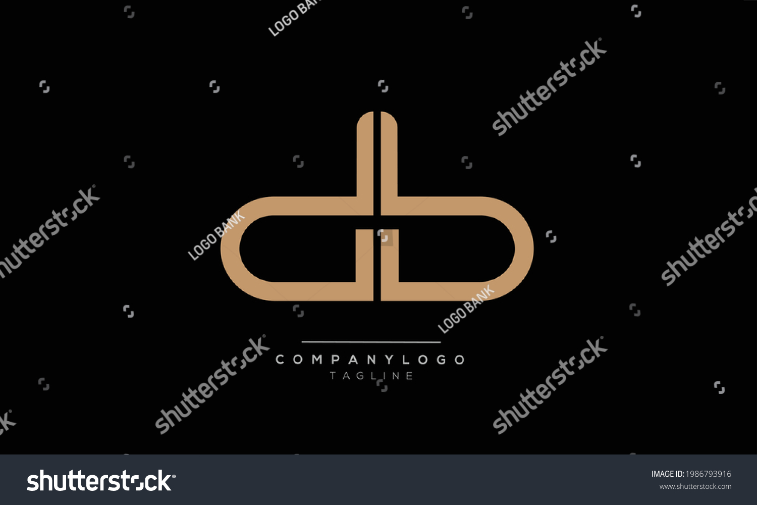 Db Initials Monogram Letter Text Alphabet Stock Vector (Royalty Free ...