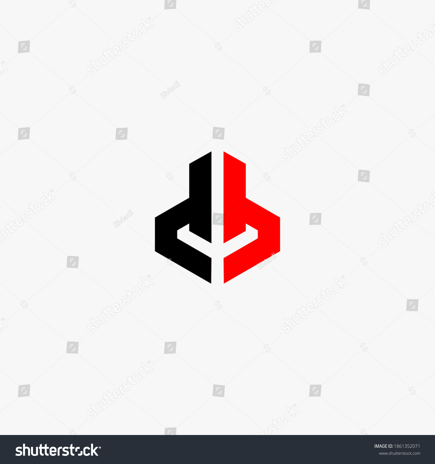 Db Logo Design Vector Illustration Stock Vector (Royalty Free) 1861352071