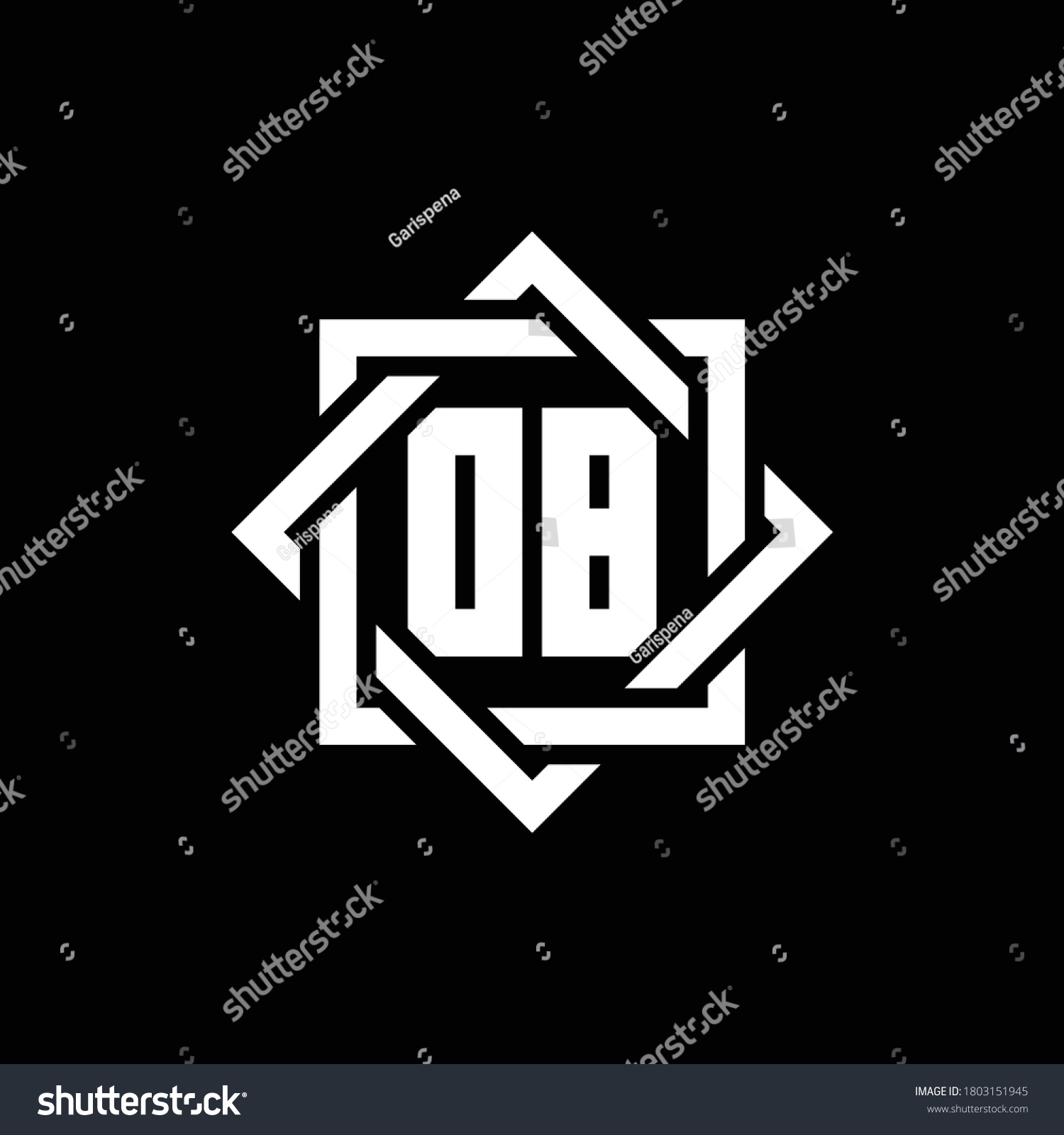 Db Monogram Logo Abstract Square Around Stock Vector (Royalty Free ...
