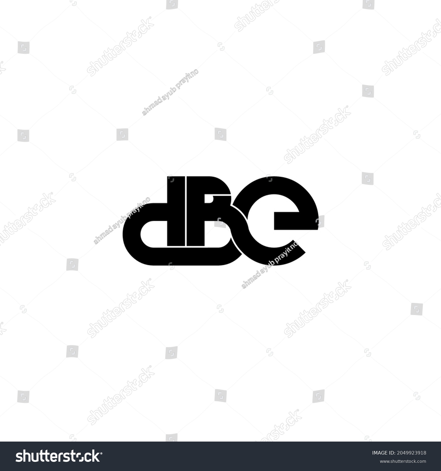 Dbe Letter Monogram Logo Design Original Stock Vector (Royalty Free ...
