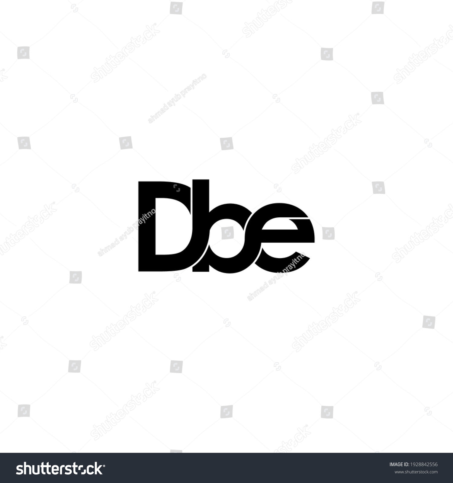 Dbe Letter Original Monogram Logo Design: เวกเตอร์สต็อก (ปลอดค่า ...