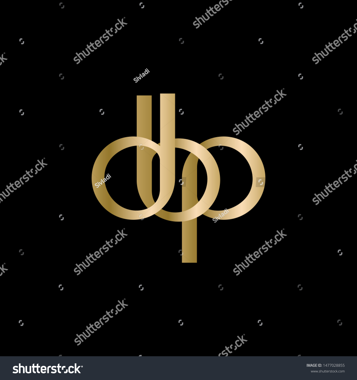 Dbp Logo Design Vector Illustration Stock Vector (Royalty Free) 1477028855