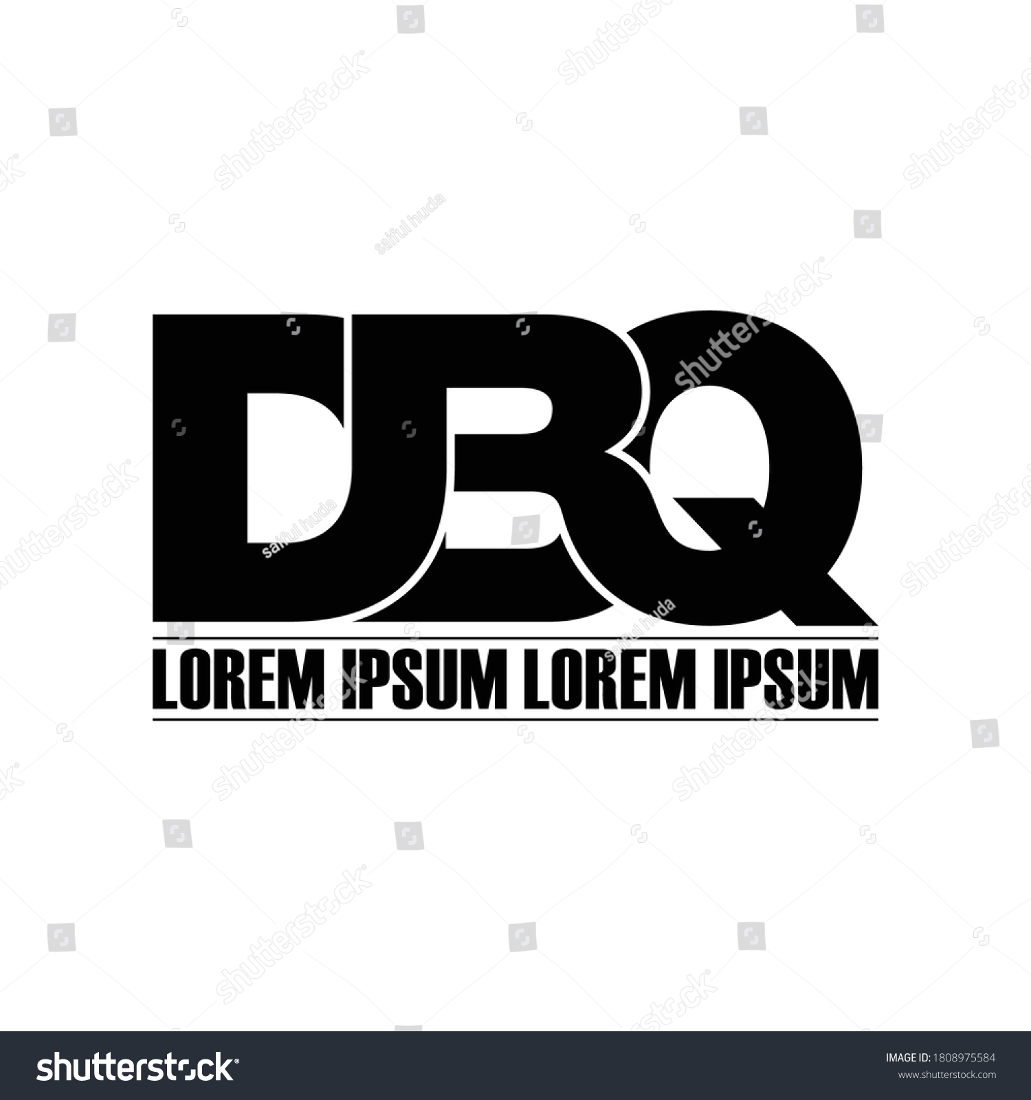 Dbq Letter Monogram Logo Design Vector Stock Vector (Royalty Free ...