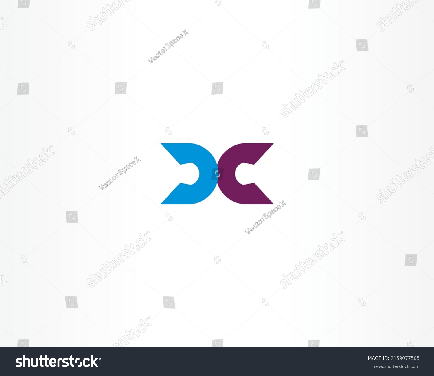 Dc Icon Initial Letter Concept Design Stock Vector (Royalty Free ...