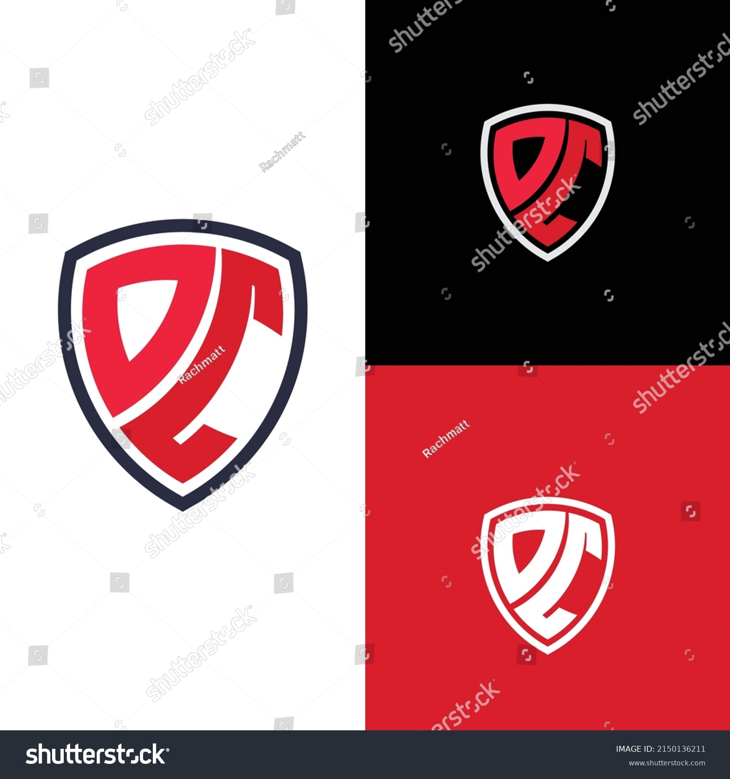 Dc Initials Logo Modern Clean Monogram Stock Vector (Royalty Free ...