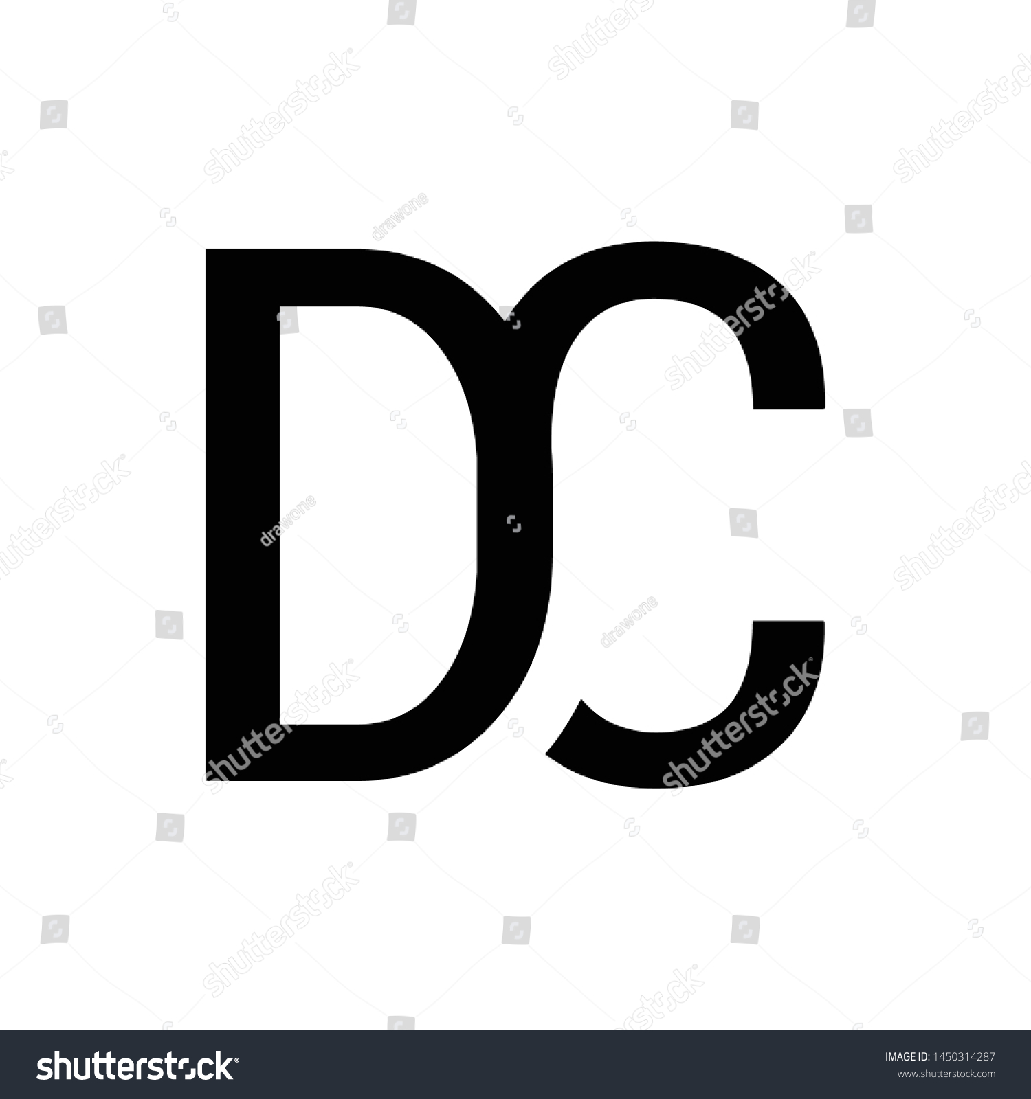 Vektor Stok Dc Logo Dc Font Iconic Logo (Tanpa Royalti) 1450314287 ...