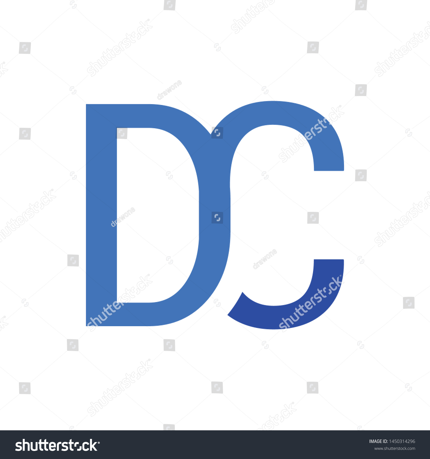 Dc Logo Dc Font Iconic Logo Stock Vector (Royalty Free) 1450314296