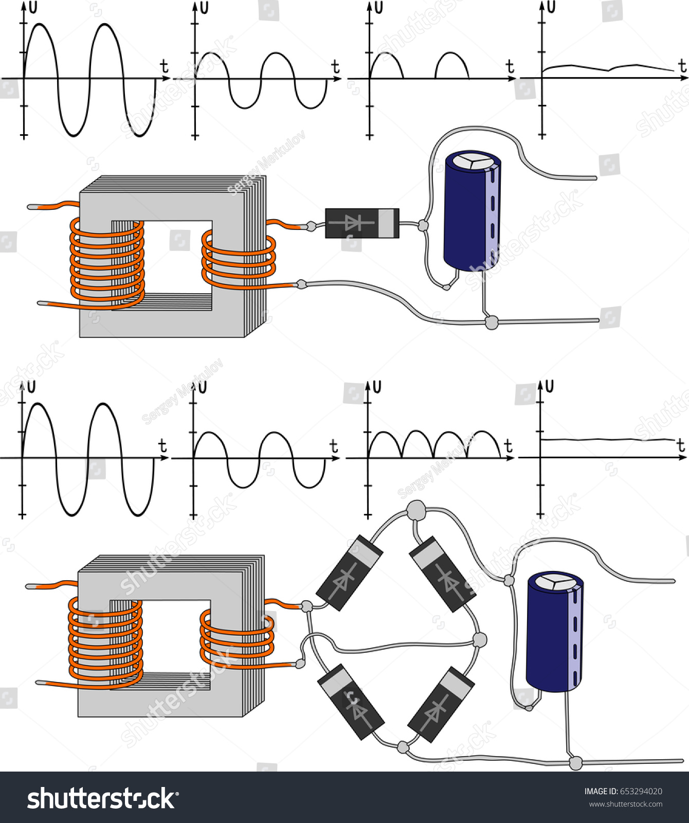 Dc Power Supply Stock Vector (Royalty Free) 653294020
