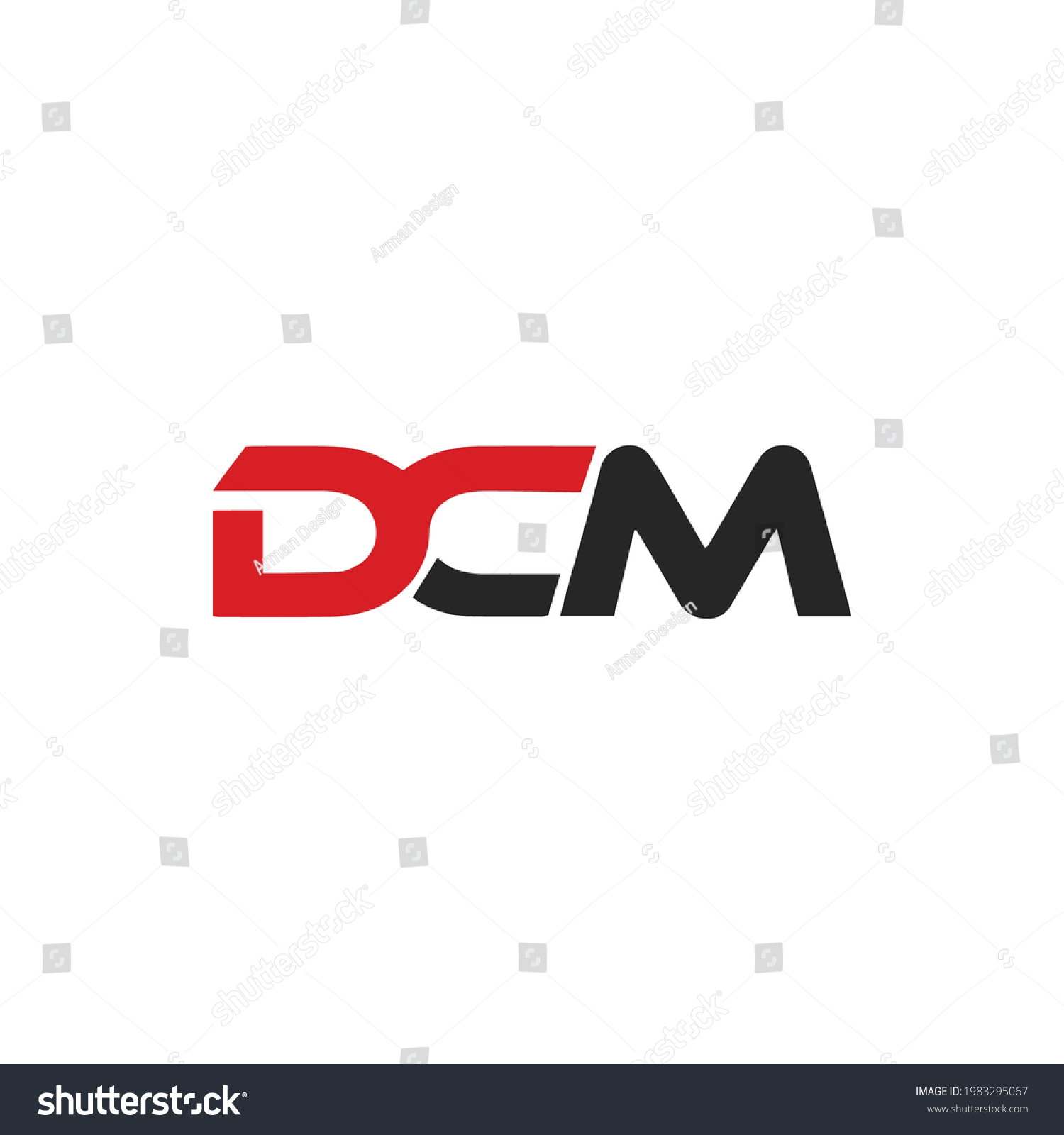 Dcm Letter Logo Design Vector Stock Vector (Royalty Free) 1983295067 ...