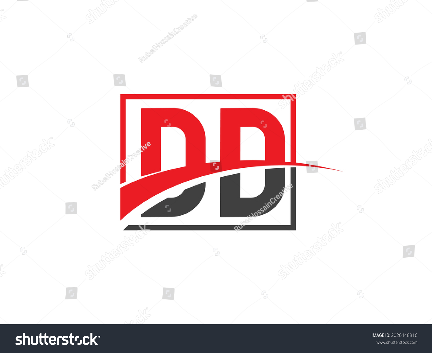 Dd Letter Logo Design Template Stock Vector (Royalty Free) 2026448816 ...