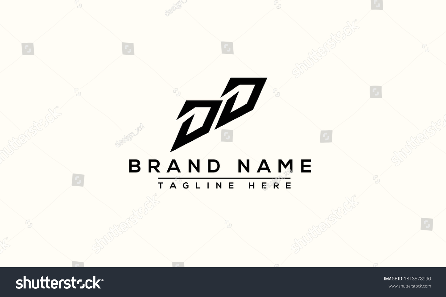 Dd Logo Design Template Vector Graphic Stock Vector (Royalty Free ...