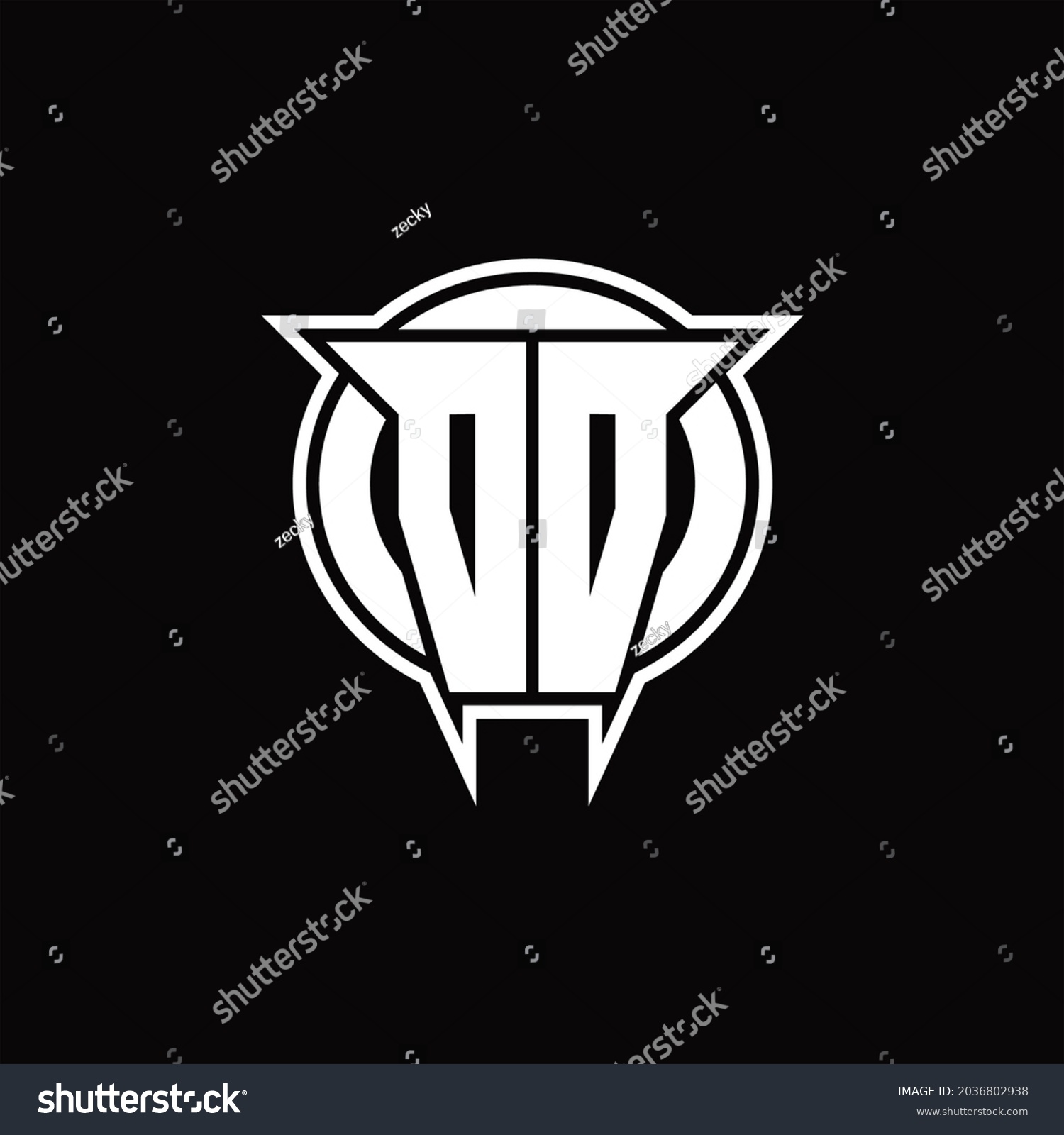 Dd Logo Monogram Circle Rounded Shape Stock Vector (Royalty Free ...
