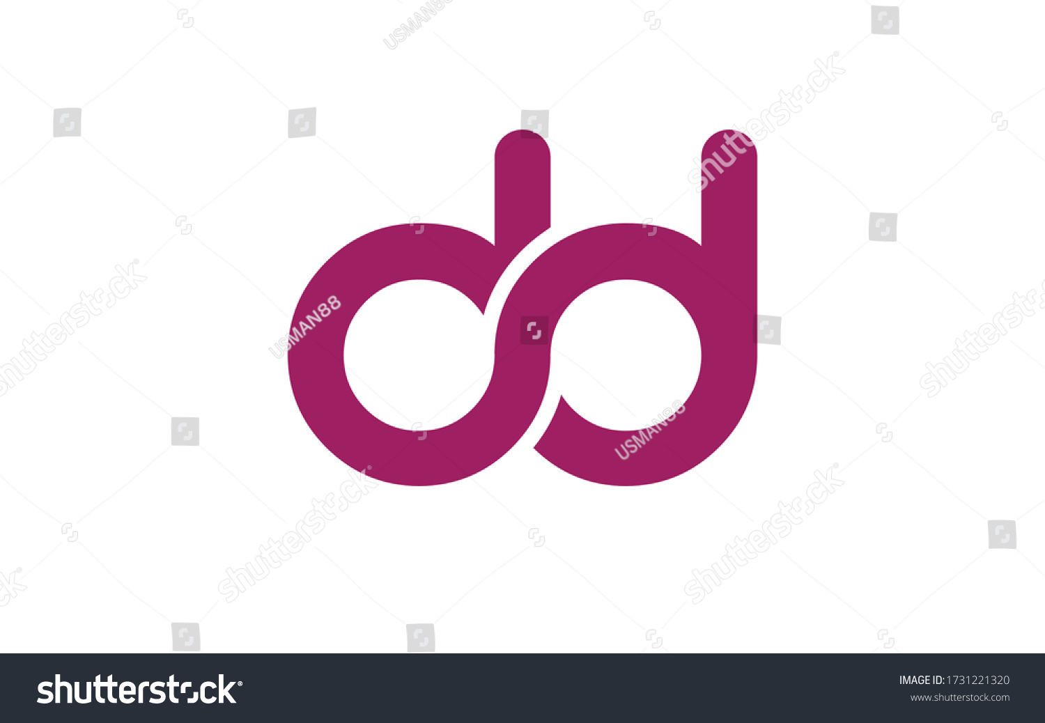 Dd D Letter Initial Logo Design Stock Vector (Royalty Free) 1731221320 ...