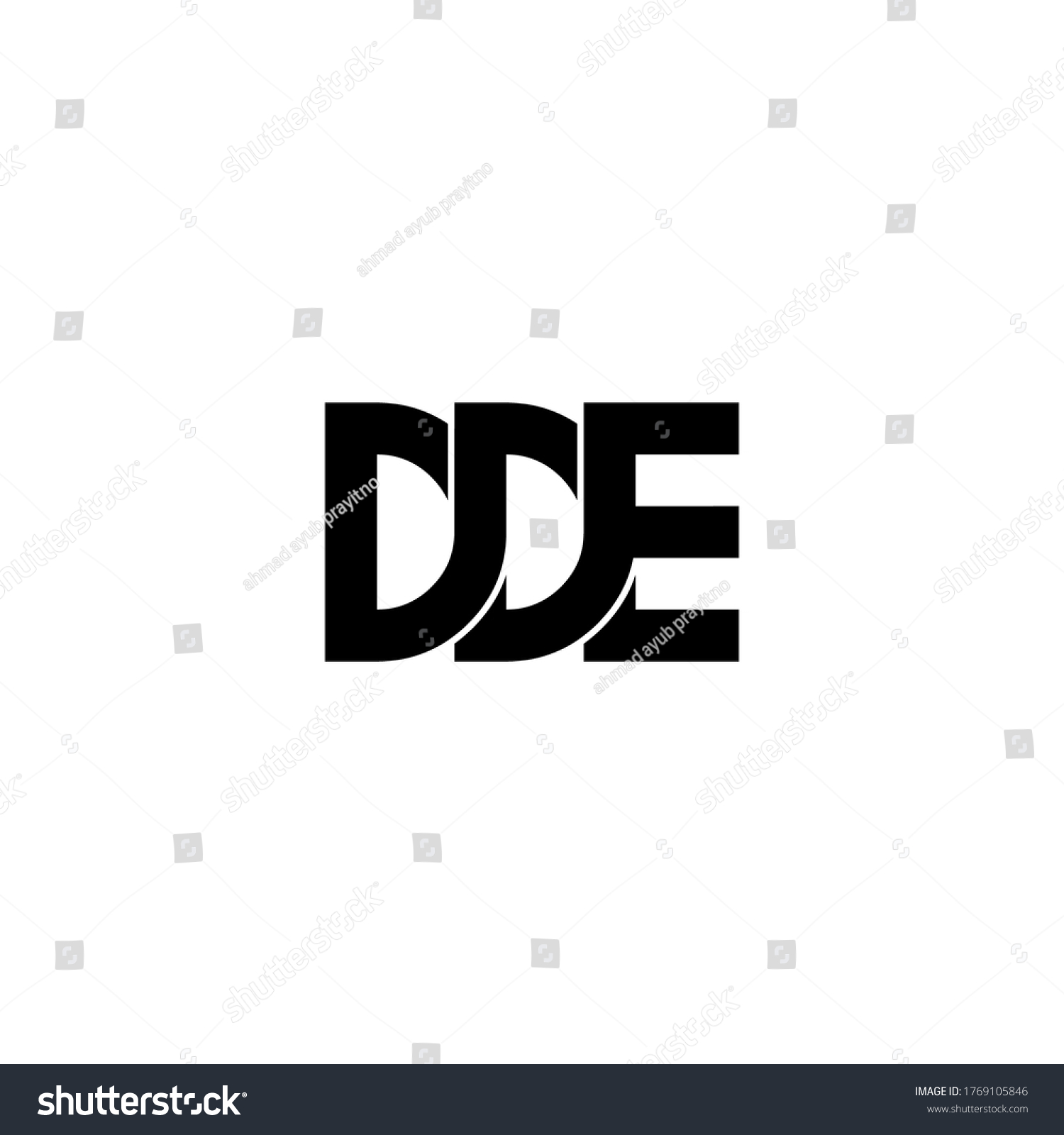 Dde Letter Original Monogram Logo Design Stock Vector (Royalty Free ...