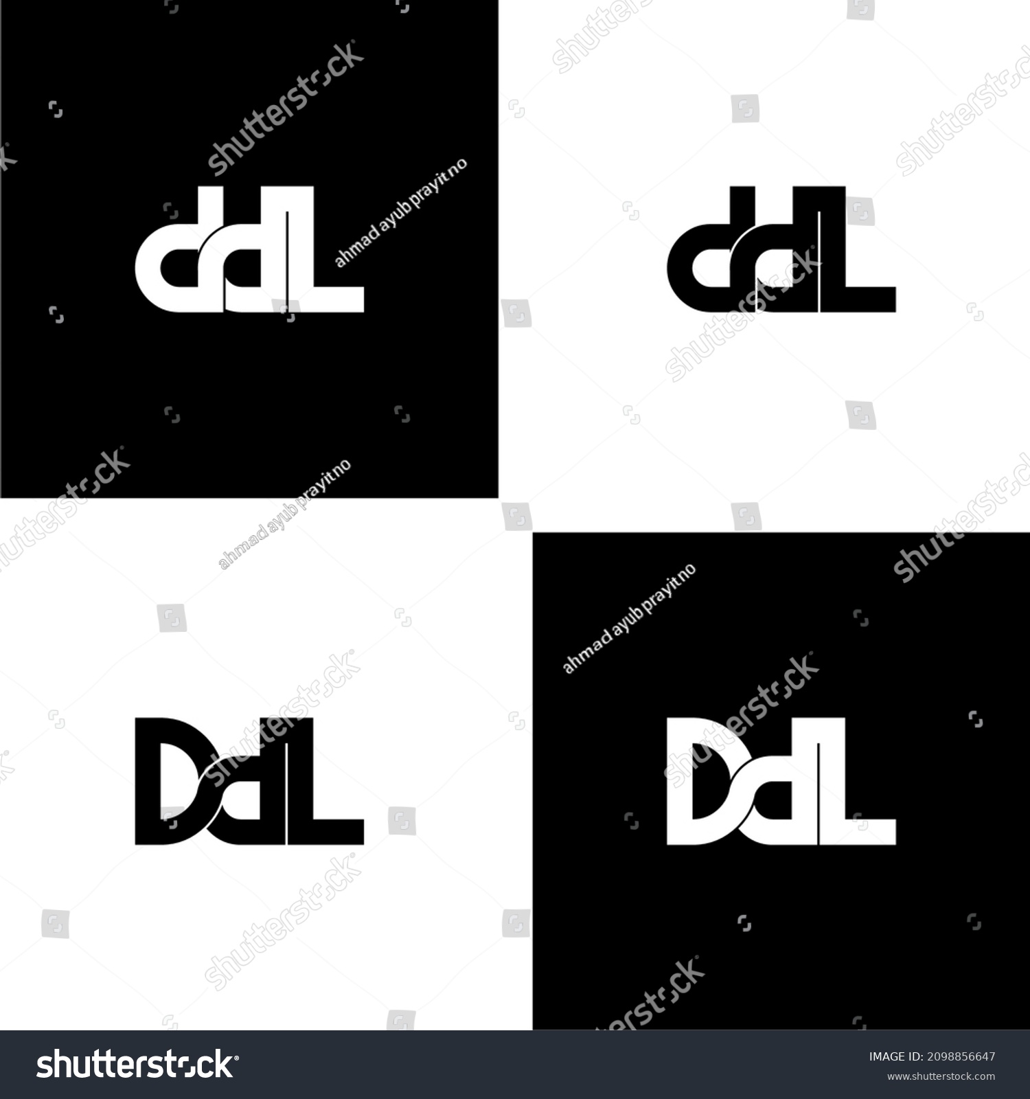 Ddl Letter Initial Monogram Logo Design Stock Vector (Royalty Free ...