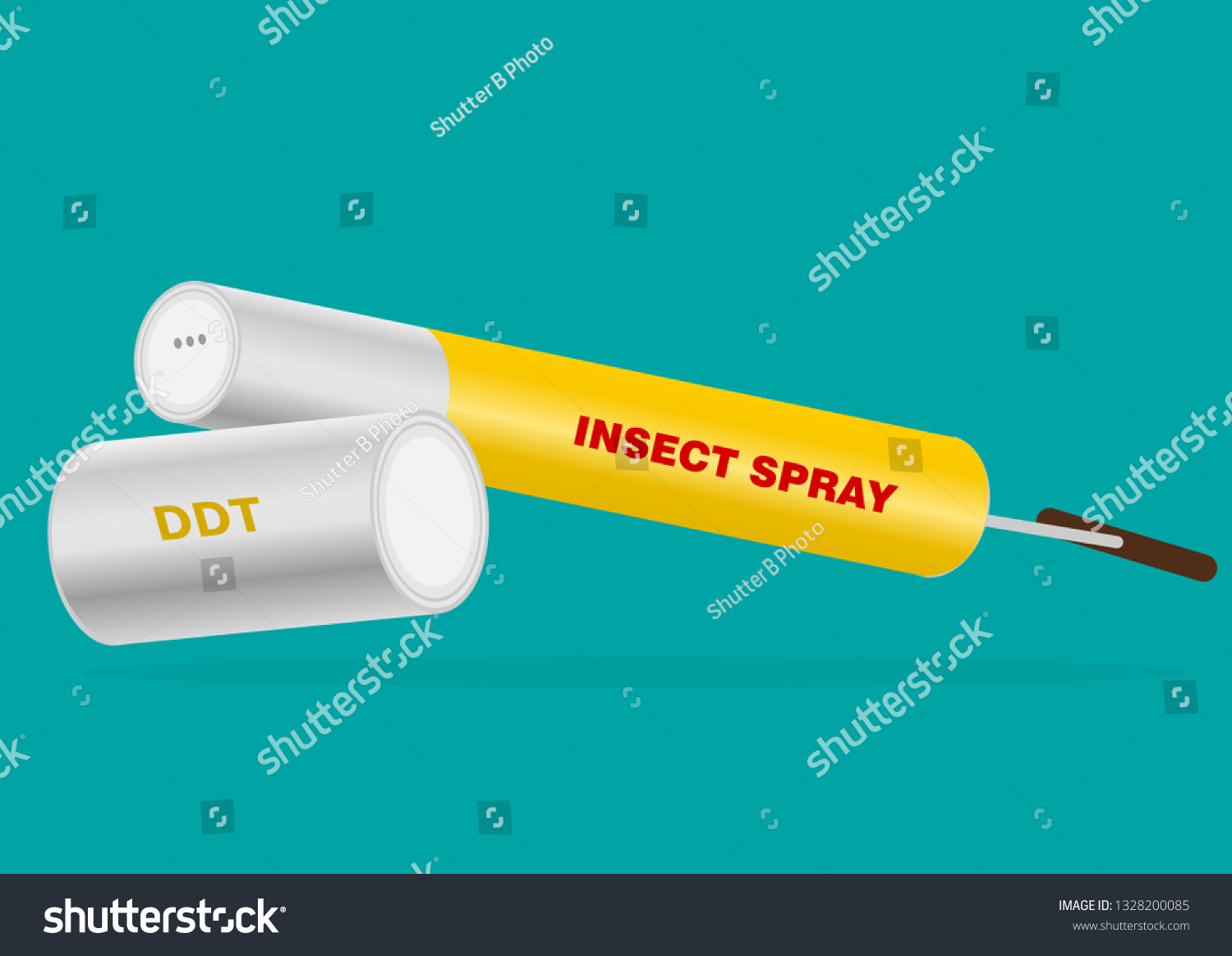 Ddt Bottle Insect Spray Vector Illustration Stock Vector (Royalty Free ...