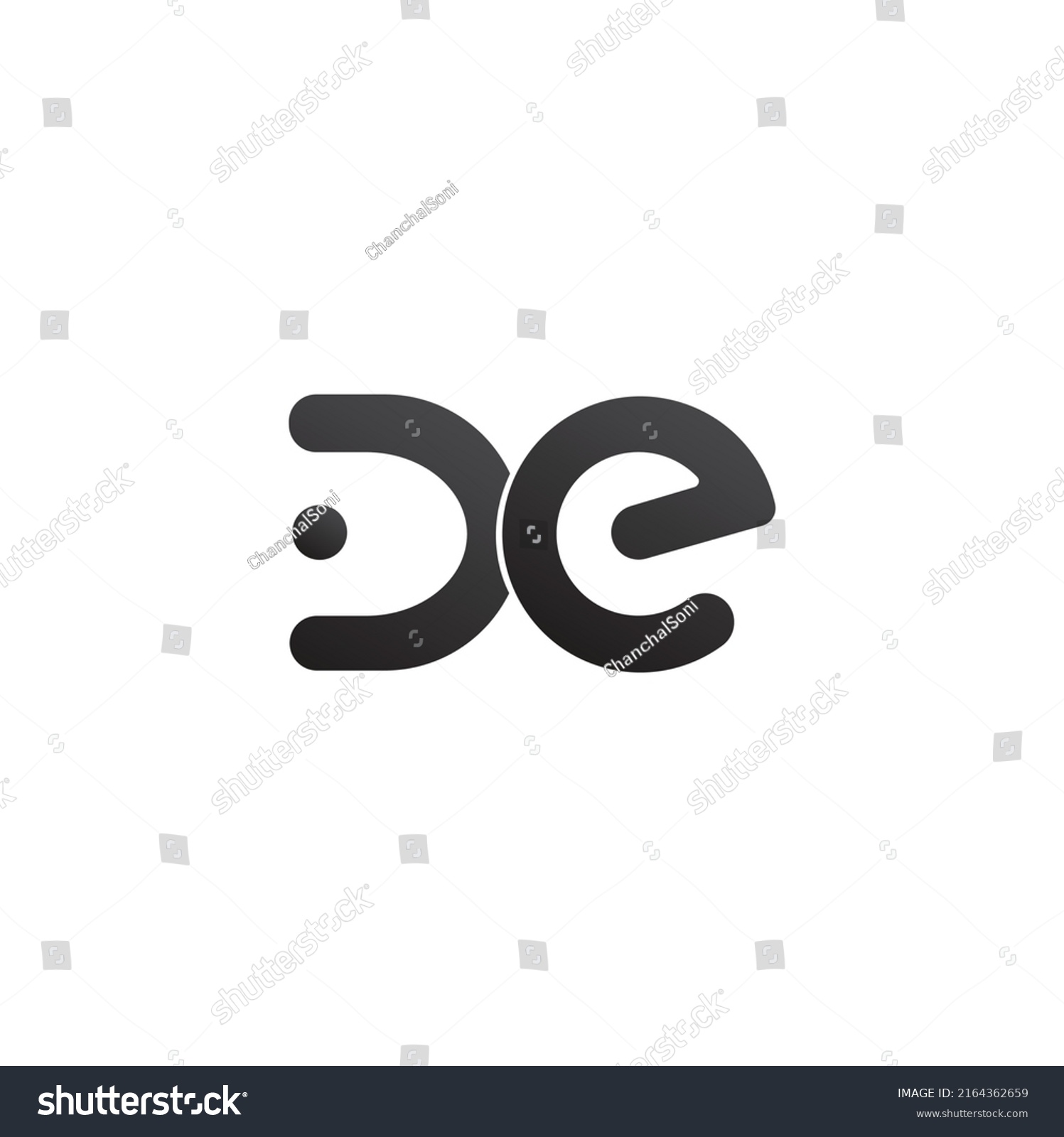 De Letter Logo Design Vector Stock Vector (Royalty Free) 2164362659 ...