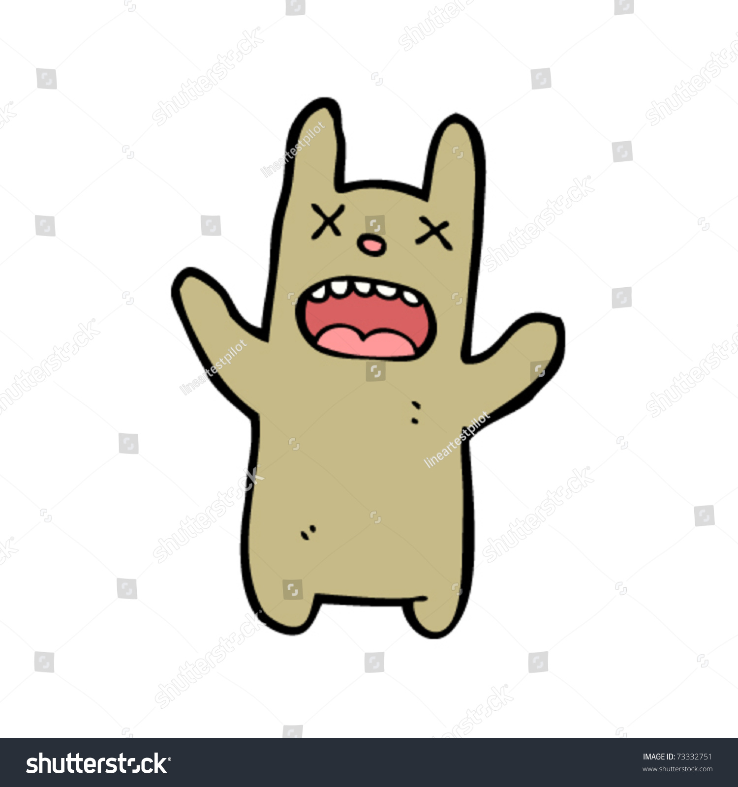 Dead Rabbit Cartoon Stock Vector Illustration 73332751 : Shutterstock