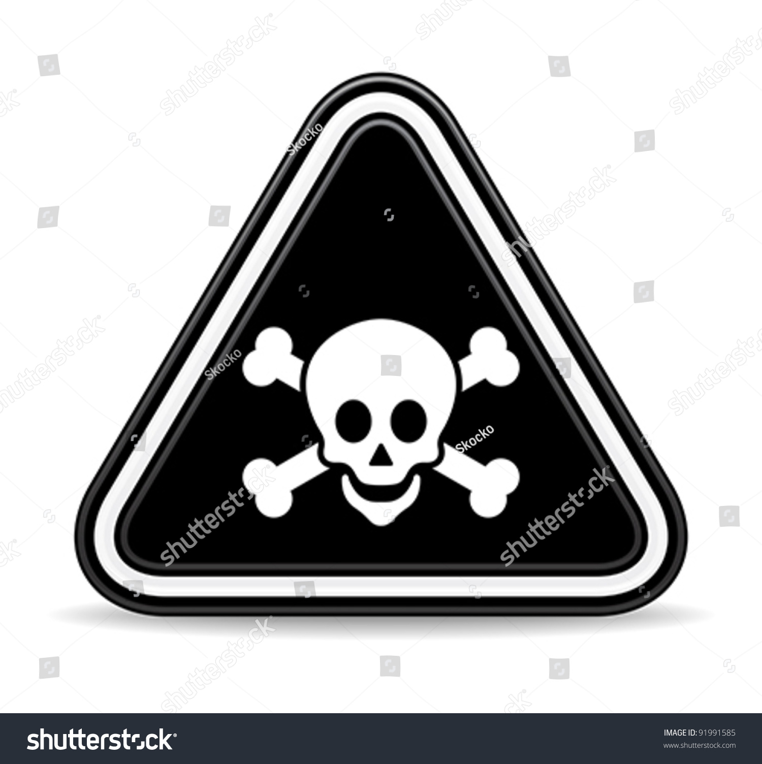 Dead Skull Sign Stock Vector 91991585 : Shutterstock