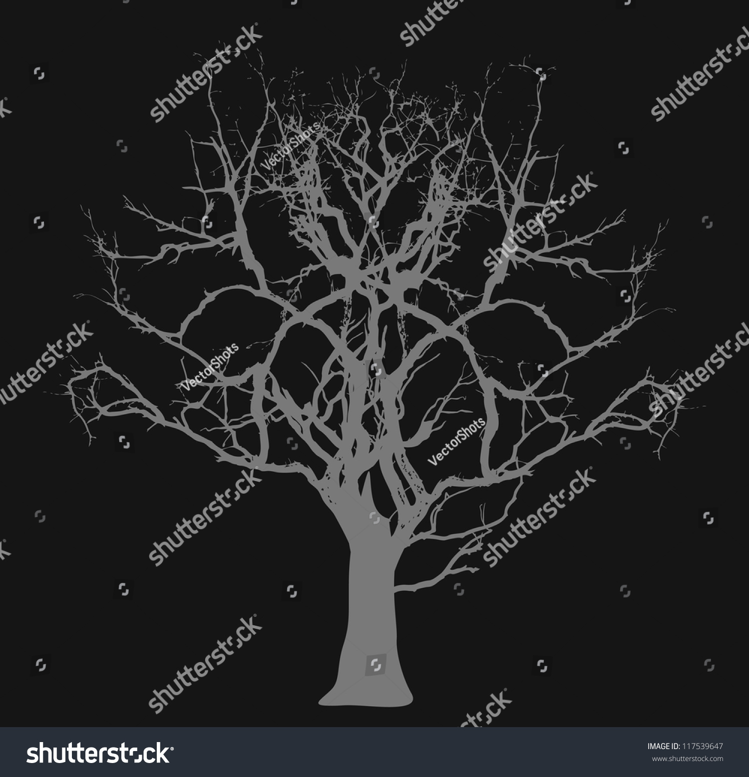 Dead Tree Halloween Concept Stock Vector (Royalty Free) 117539647 ...