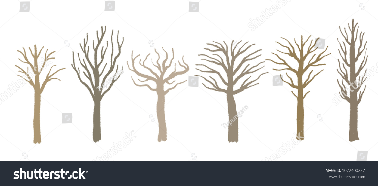 Dead Tree Shape Set Vector Tree Stock Vector (Royalty Free) 1072400237 ...