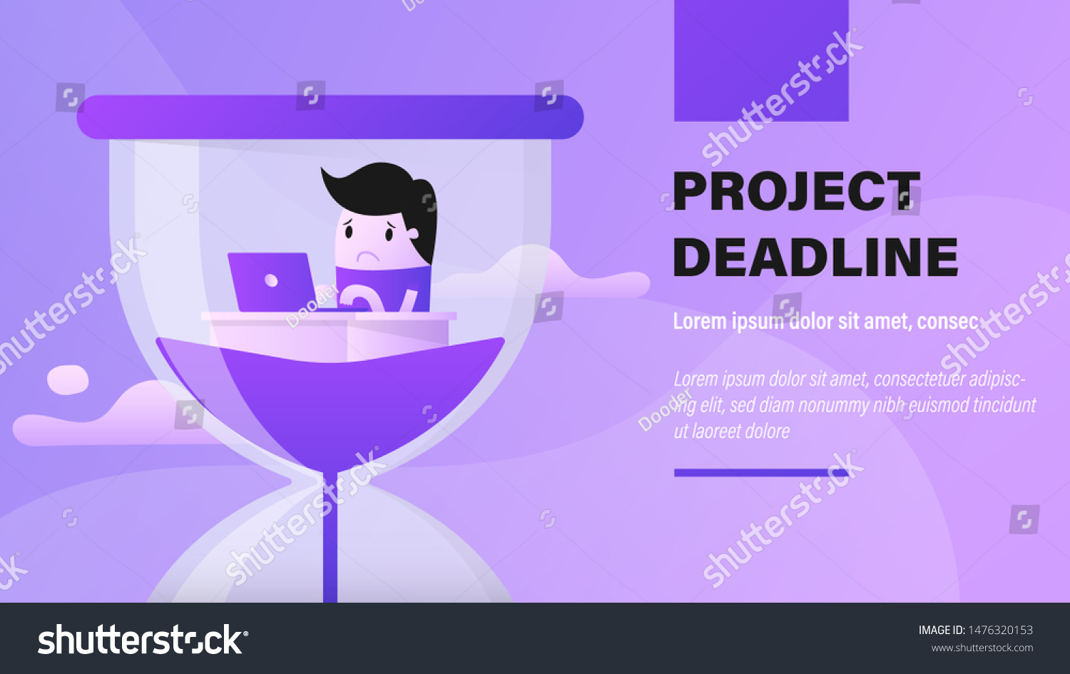 Deadline Presentation Background Concept Illustration Stock Vector ...