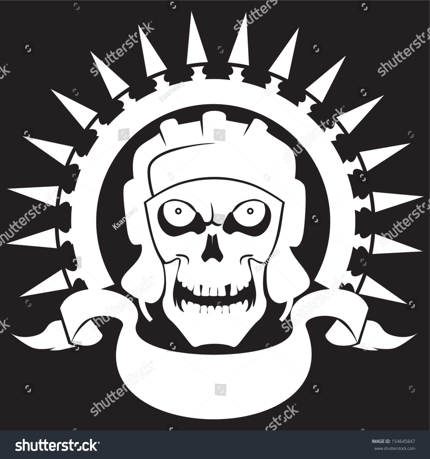 Death Tankman Emblem Stock Vector (Royalty Free) 154645847