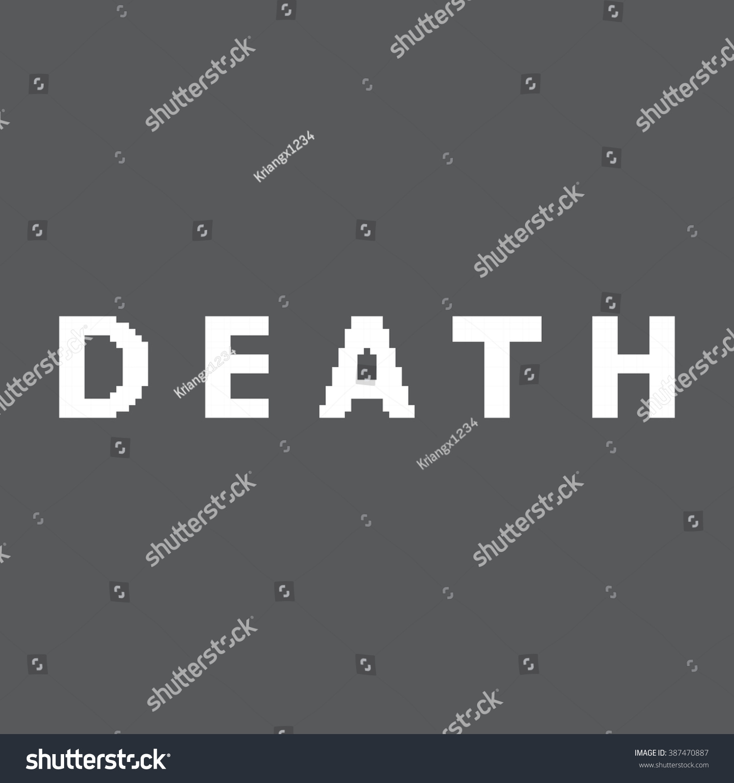 Death Text Pixel Art 库存矢量图（免版税）387470887 | Shutterstock