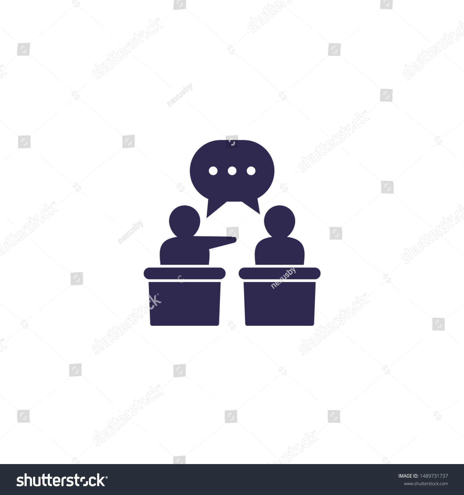 Debate Discussion Icon Vector Stock Vector (Royalty Free) 1489731737 ...
