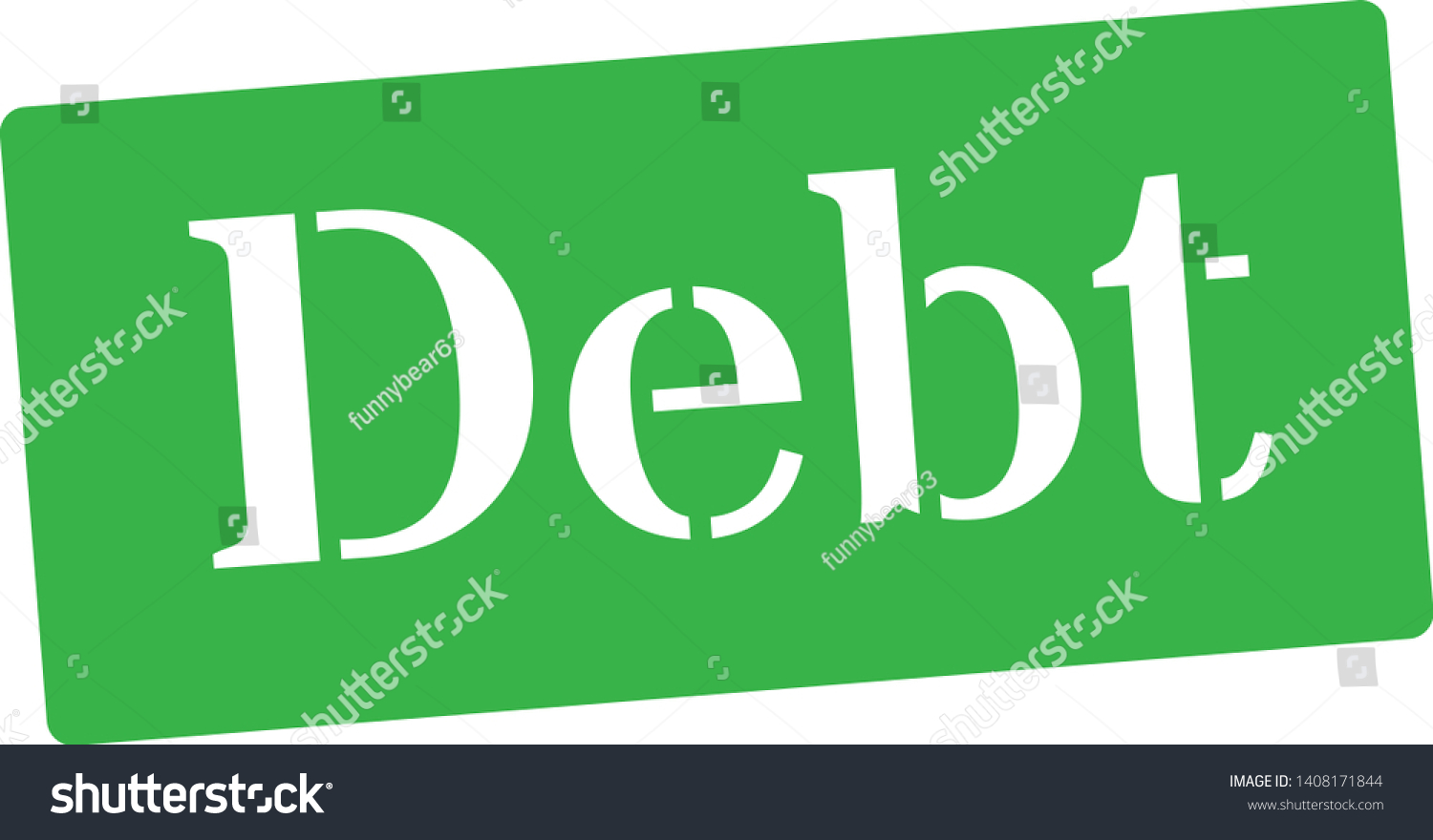 Debt Stamp On White Background Stock Vector (Royalty Free) 1408171844