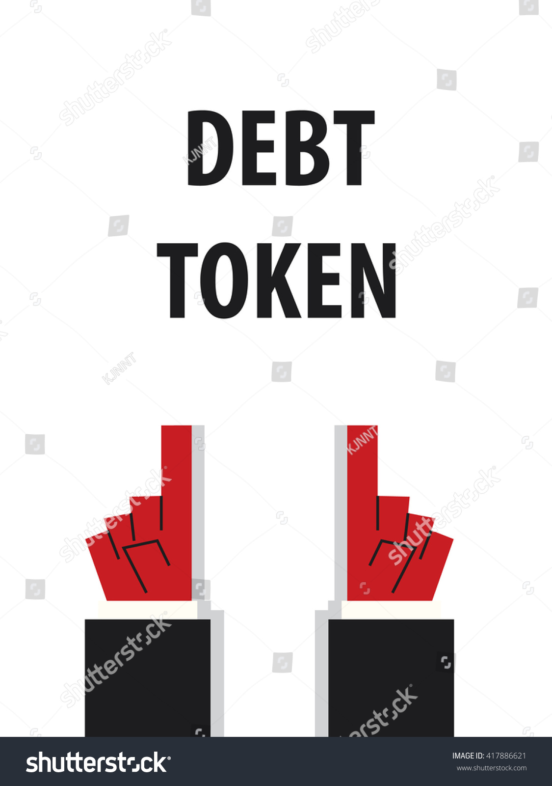 Debt Token Typography Vector Illustration Stock Vector (Royalty Free ...