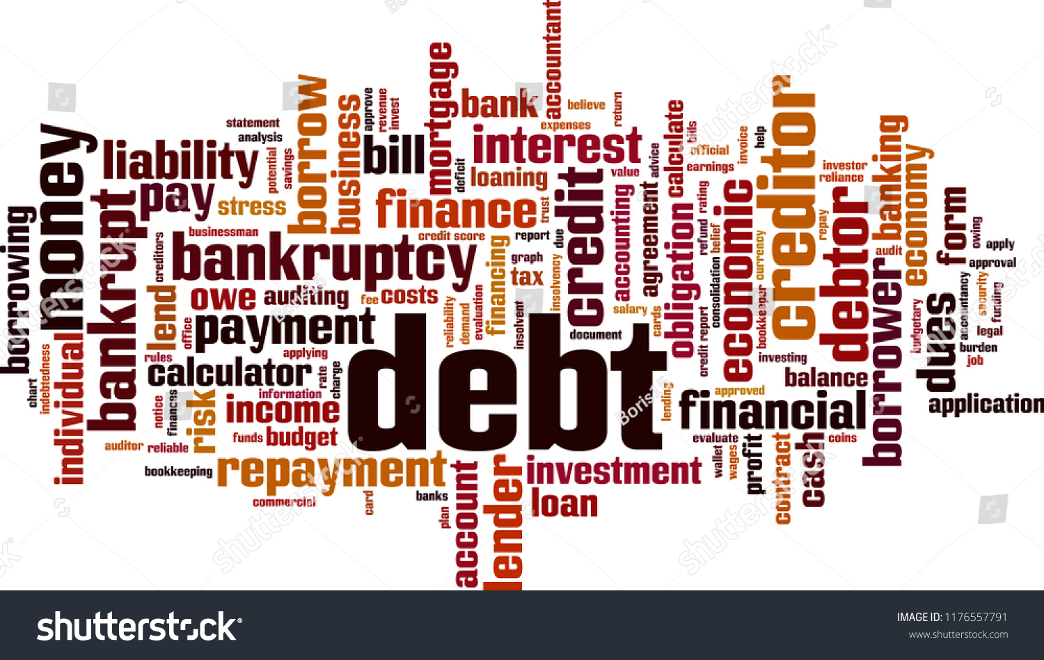 Debt Word Cloud Concept Vector Illustration : image vectorielle de ...
