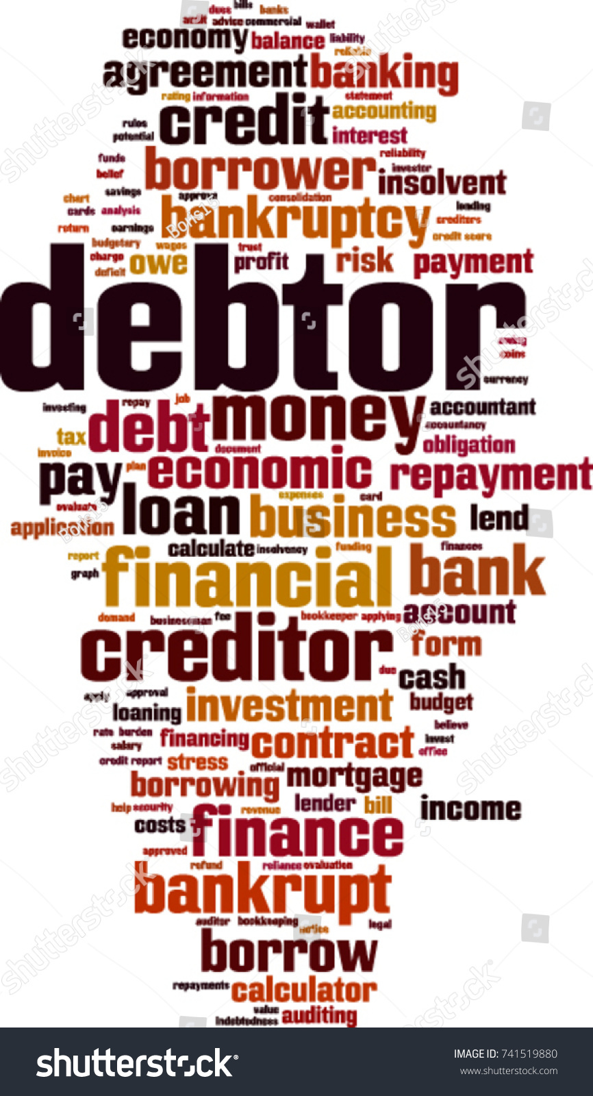 Debtor Word Cloud Concept Vector Illustration Stock Vector (Royalty ...