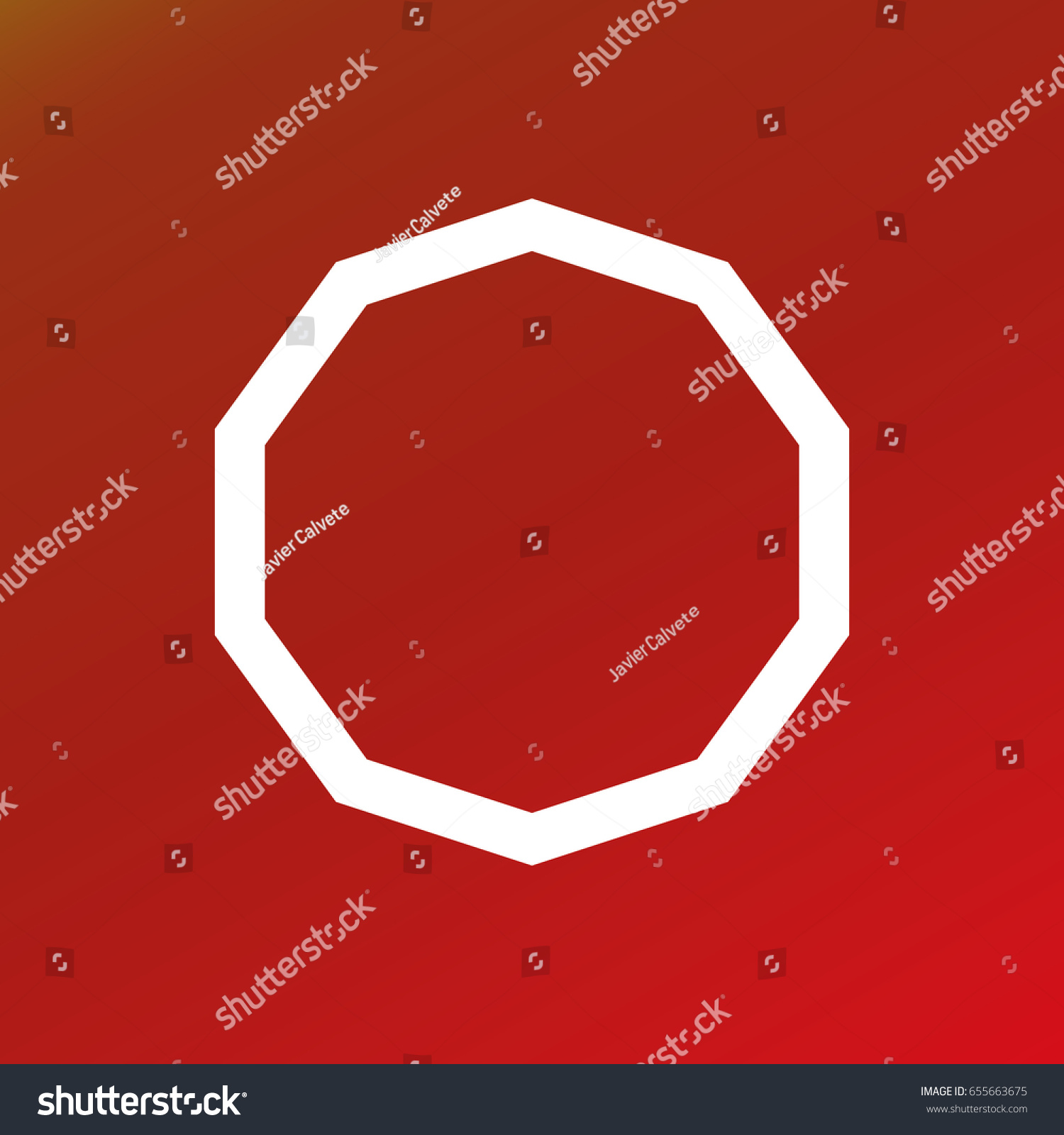 Decagon Symbol Vector Curves Stock Vector (Royalty Free) 655663675 ...