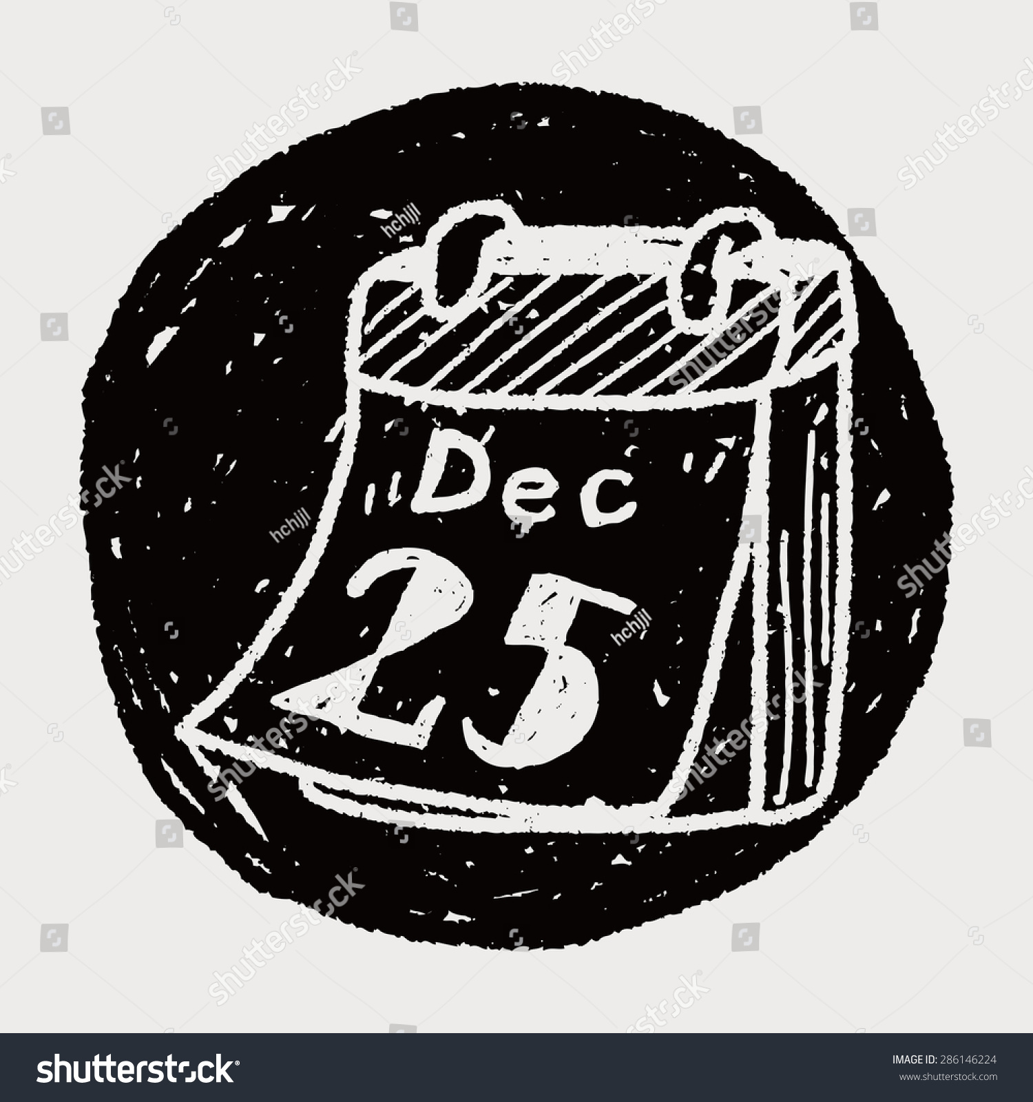 December Calendar Doodle Stock Vector (Royalty Free) 286146224 ...