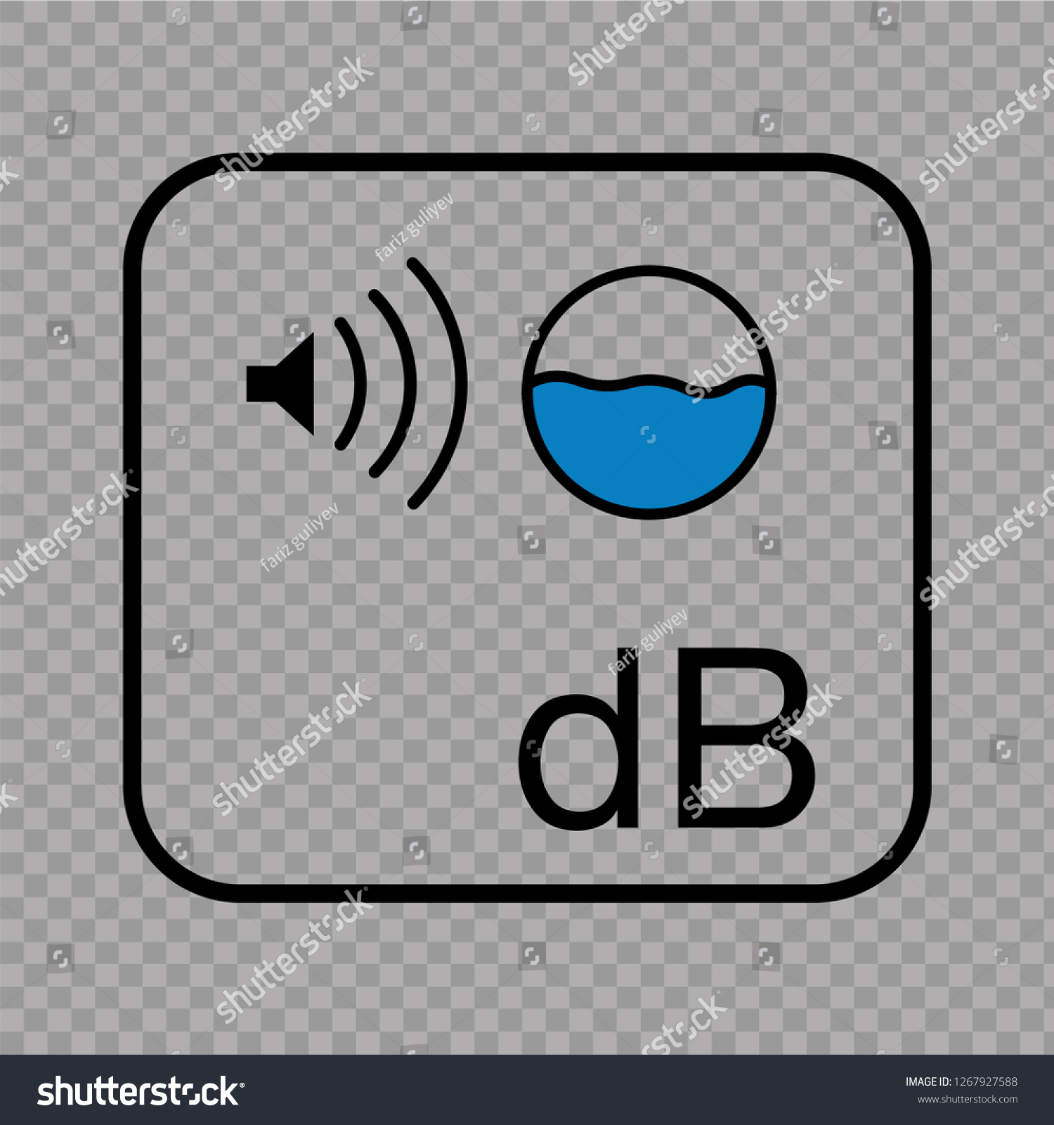 Decibels Icon On Transparent Background Vector : image vectorielle de stock (libre de droits ...