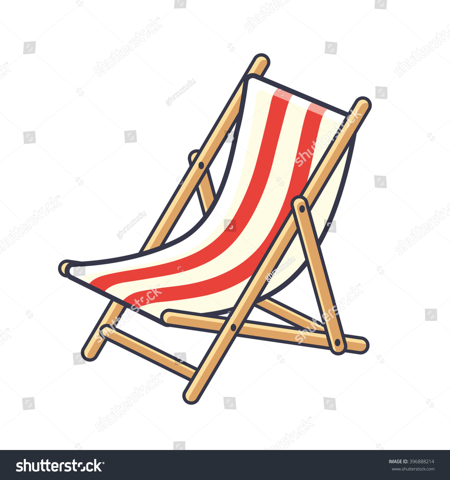 Deck Chair Icon Stock Vector (Royalty Free) 396888214