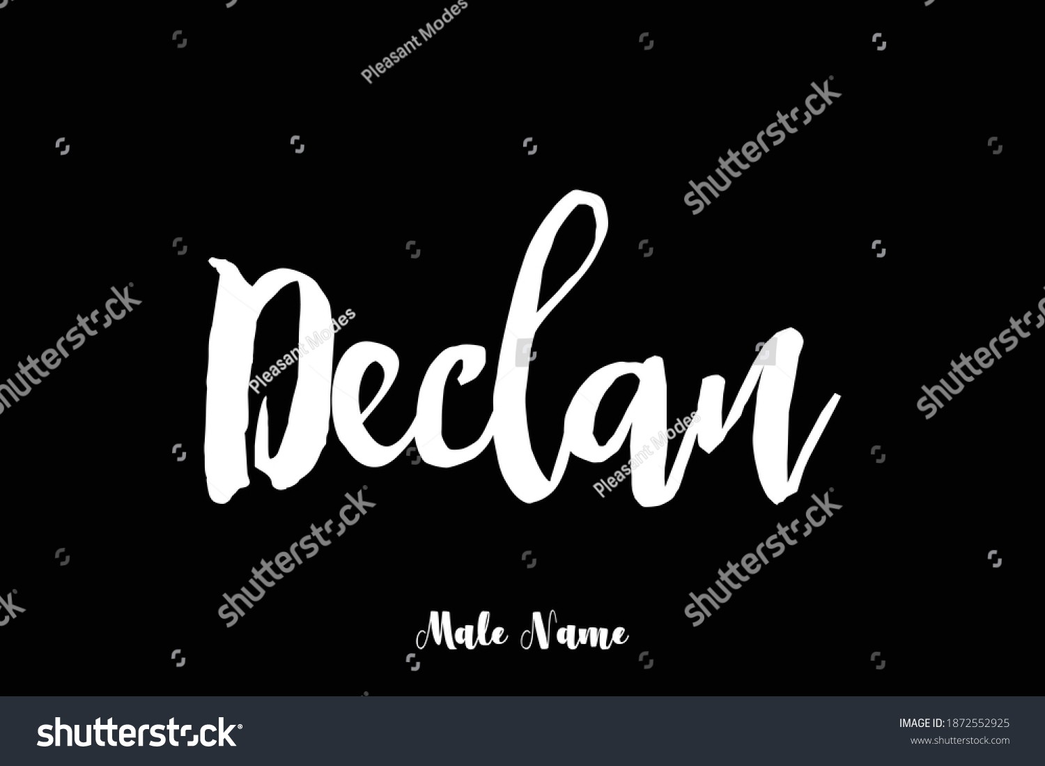 Declanmale Name Bold Cursive Calligraphy Typeface Stock Vector (Royalty ...