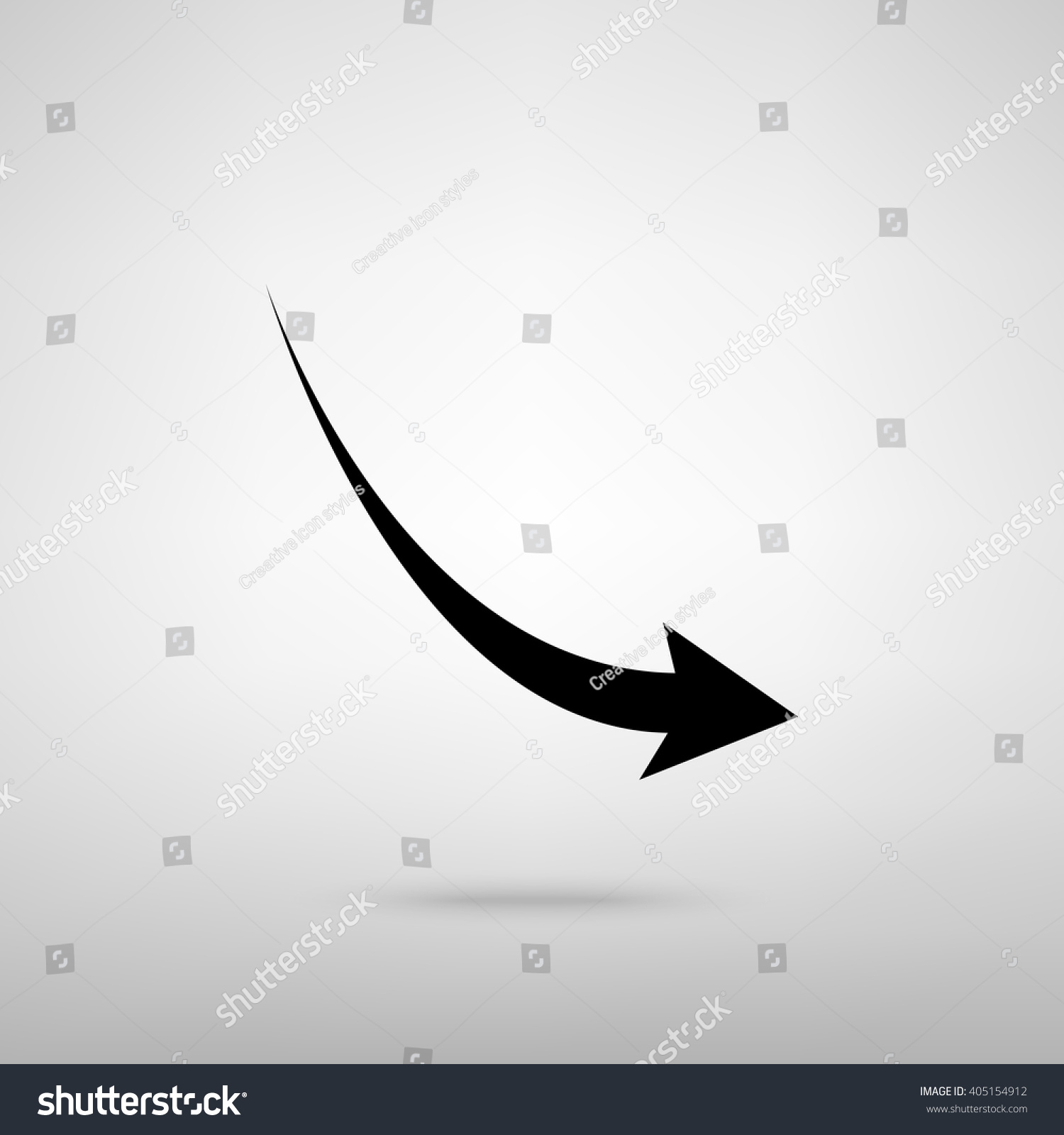 Declining Arrow Sign Stock Vector (Royalty Free) 405154912 | Shutterstock