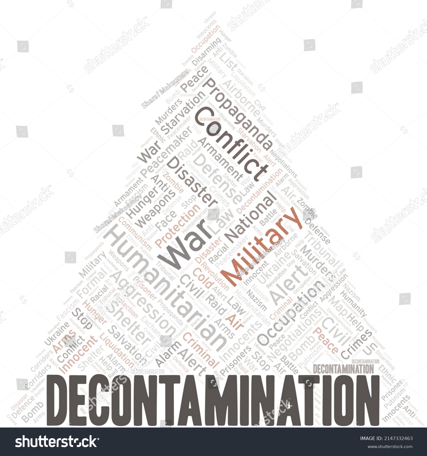 Decontamination Word Cloud Vector Made Text Stock Vector (Royalty Free ...
