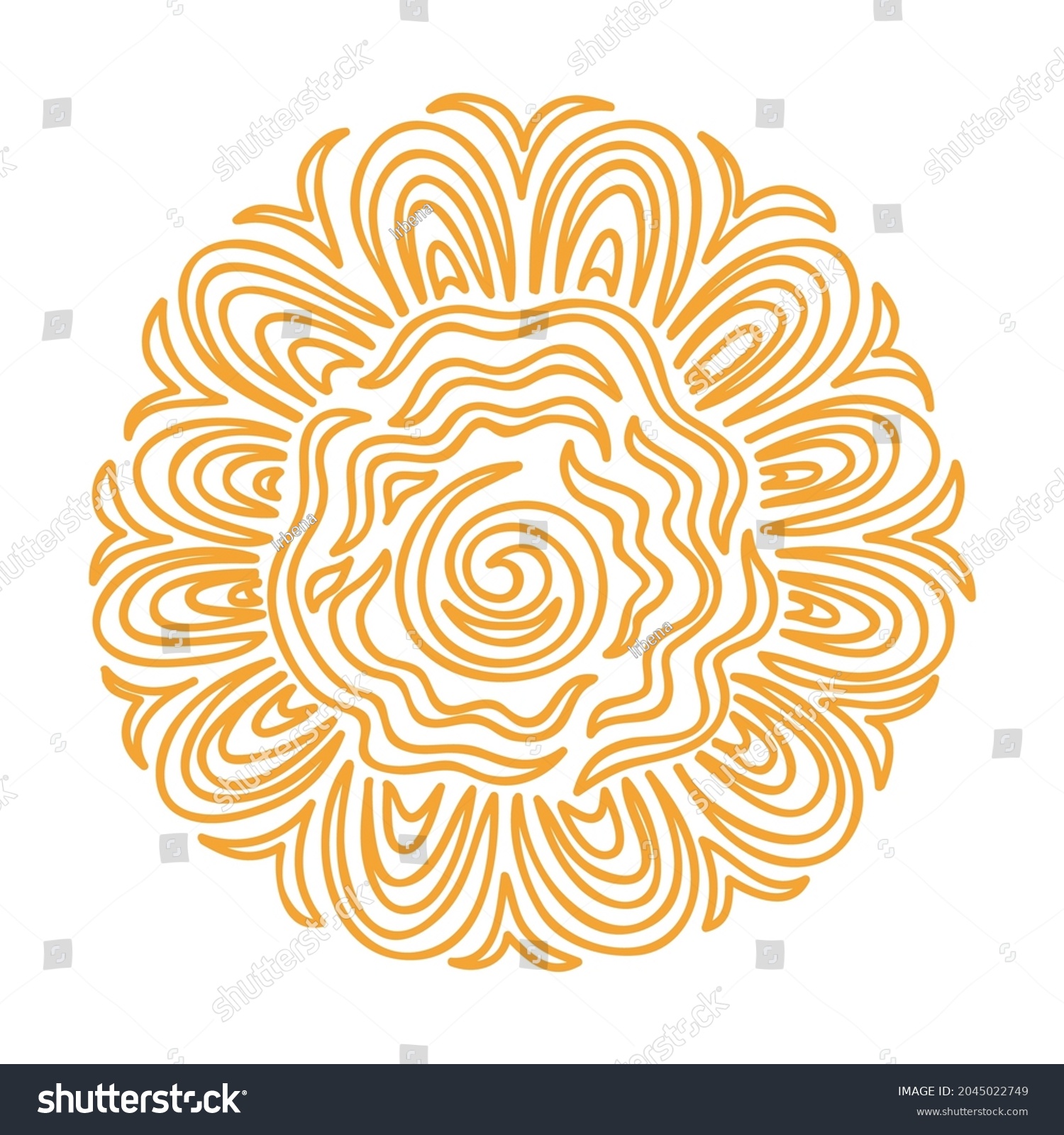 Decorative Abstract Sun Vector Illustration Stock Vector (Royalty Free ...