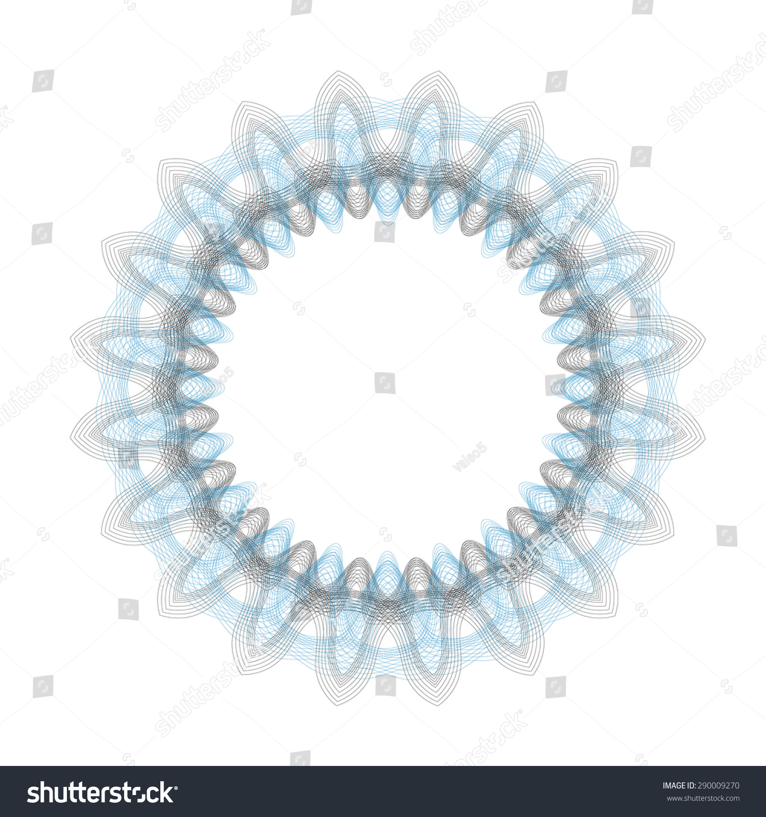 Decorative Circle Wave Frame Isolated On Stock Vector (Royalty Free ...