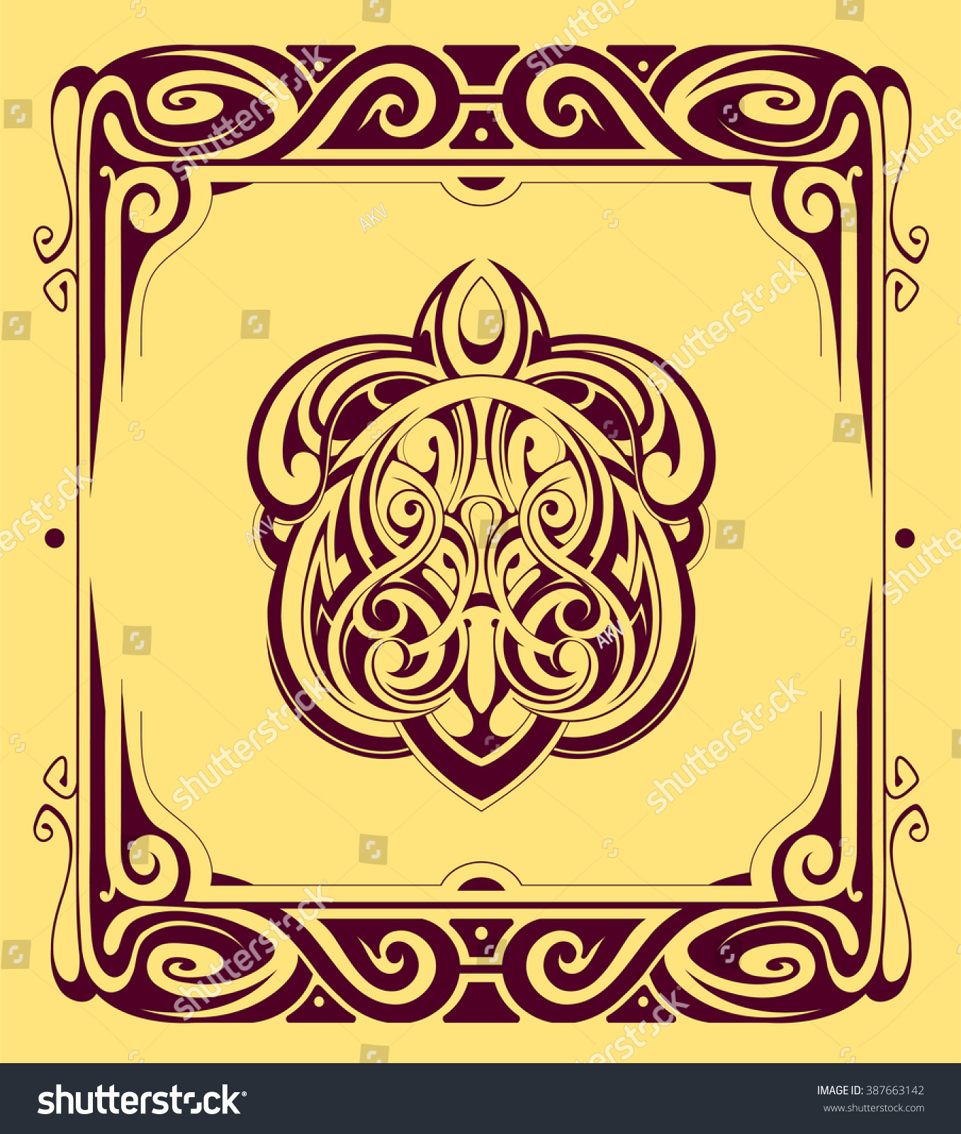 Decorative Design Element Retro Style Frame Stock Vector (Royalty Free ...