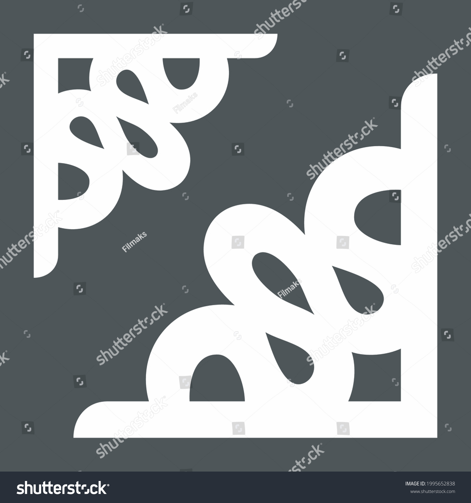 Decorative Geometric Corner Quality Vector Illustration Stock Vector ...