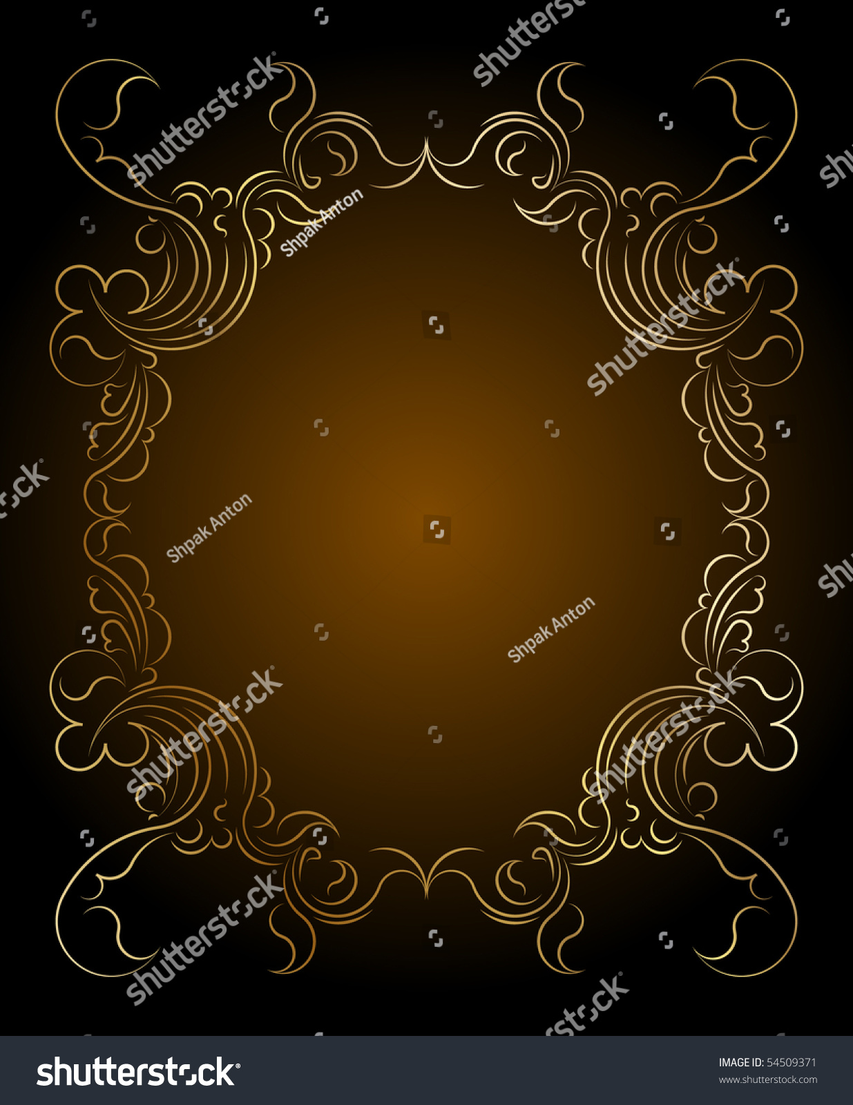 Decorative Gold Frame Text Vector Stock Vector (Royalty Free) 54509371 ...