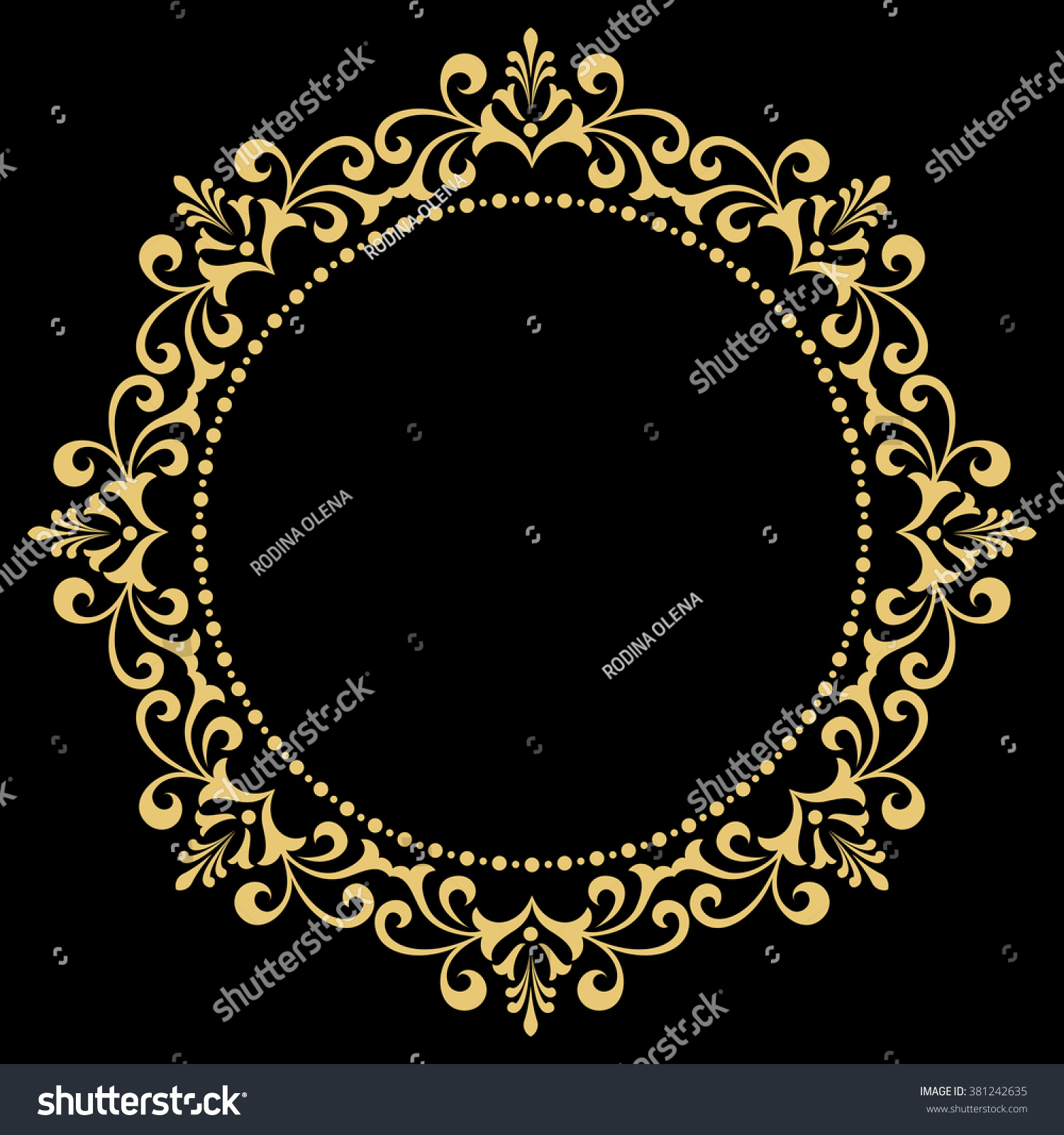 Decorative Line Art Frames Design Template 库存矢量图（免版税）381242635 ...